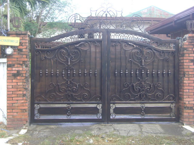 Wrought Iron Gate | Glass Railings Philippines, Glass Railing, Tempered ...